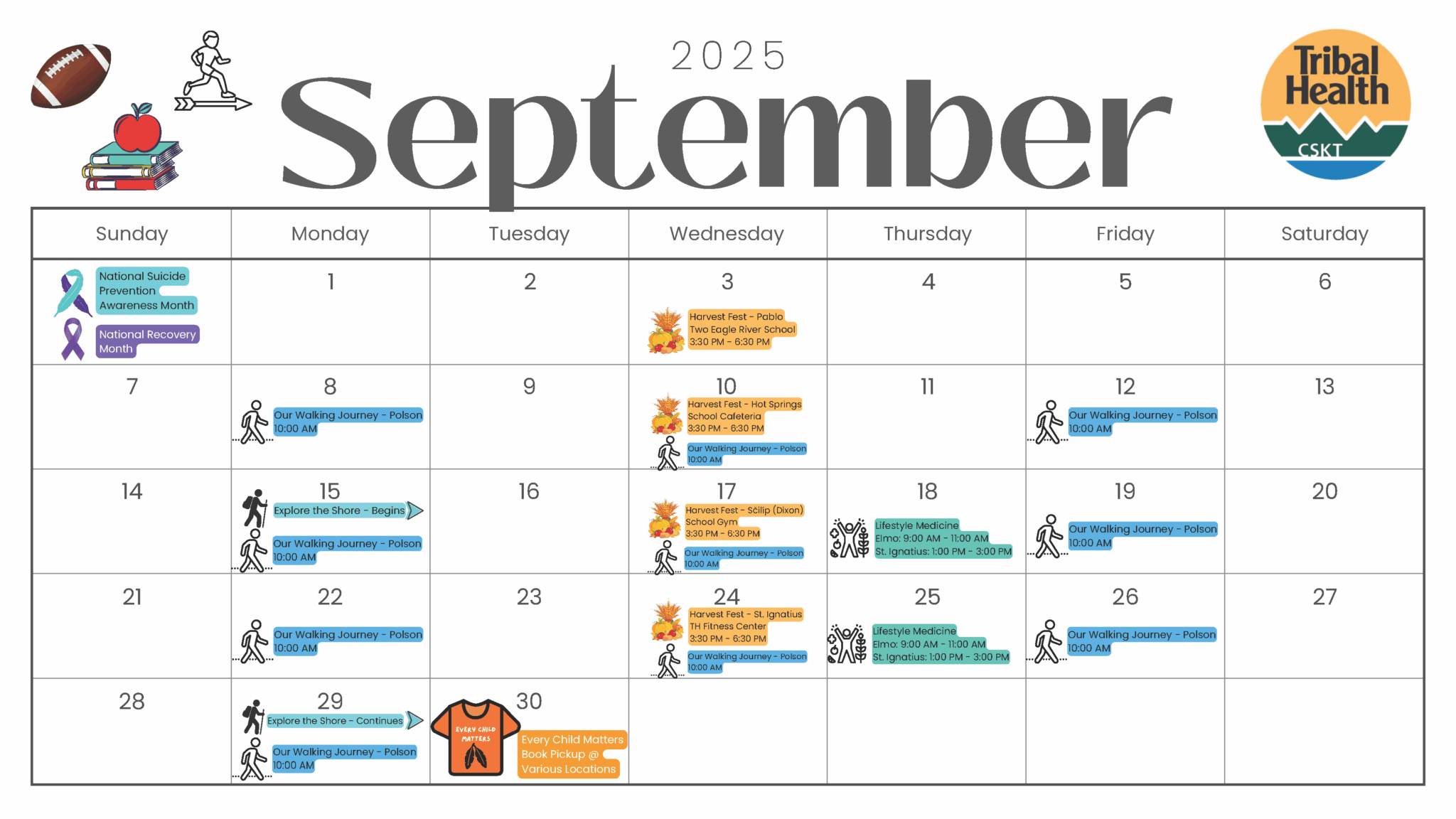 September Calendar of Events - Tribal Health - Confederated Salish and ...